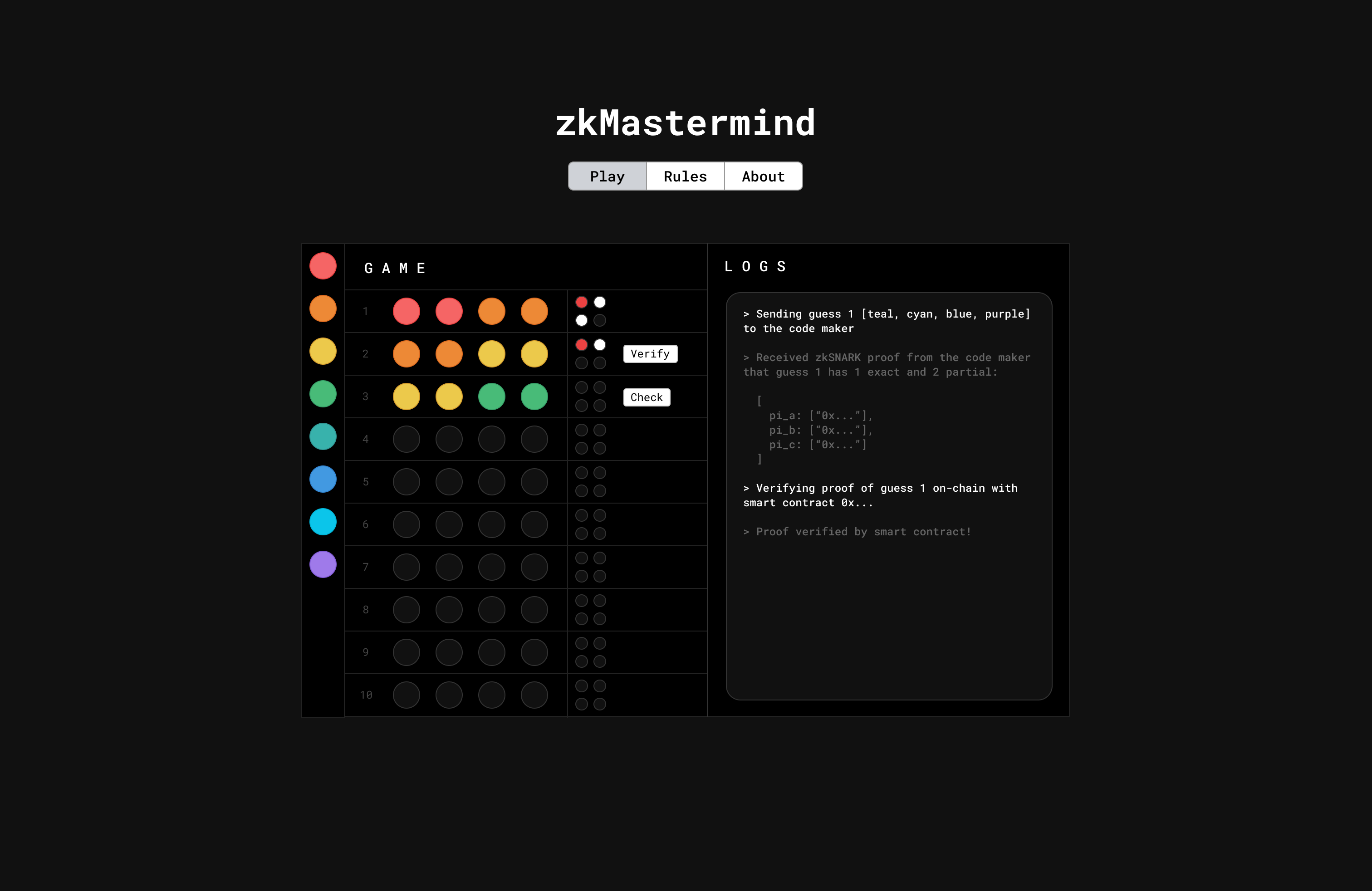 zkMastermind x zkVerify